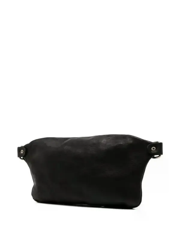 Guidi Leather Belt Bag With Double-slider Zip Fastening - Black