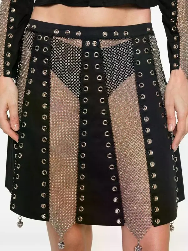 CHOPOVA LOWENA Titan Eyelet Mini Skirt