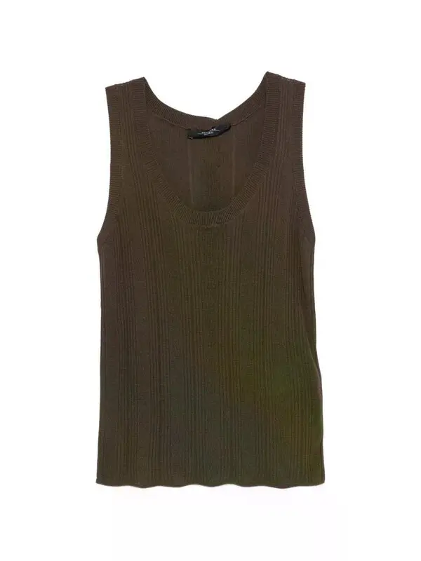 Max Mara Ribbed Knit Top - Brown