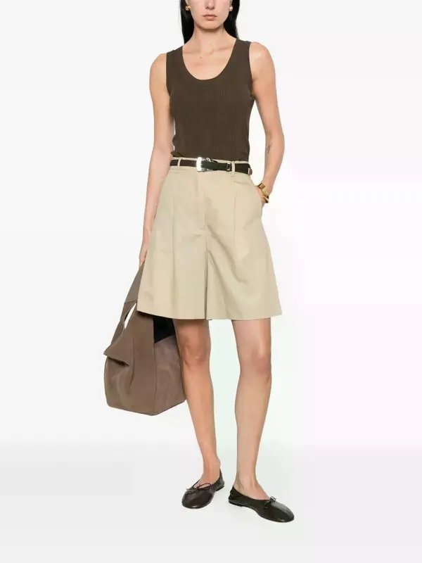 Max Mara Ribbed Knit Top - Brown