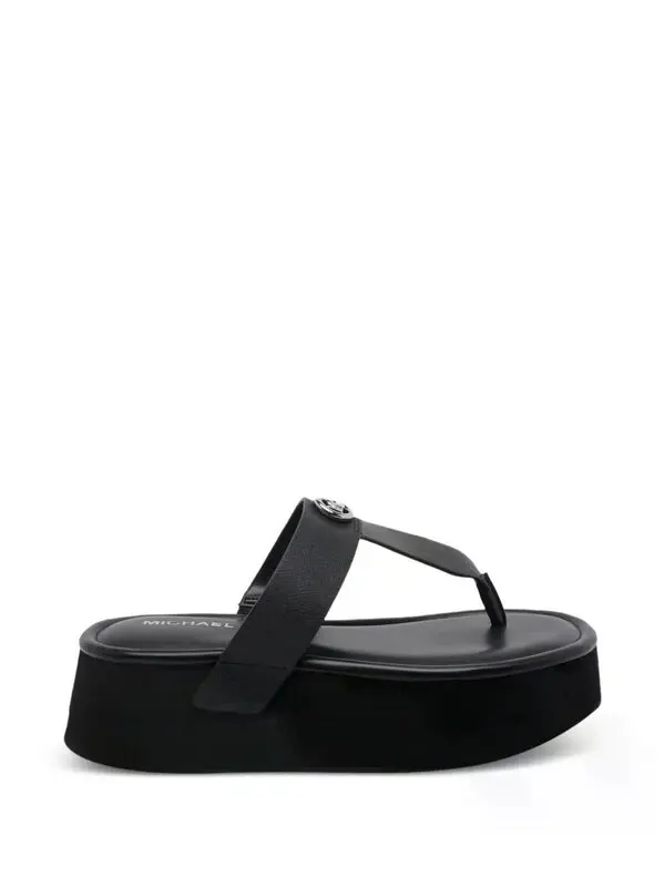 Michael Kors Logo-detail Platform Sandals - Black