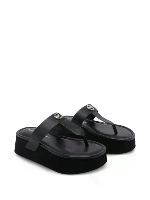 Michael Kors Logo-detail Platform Sandals - Black