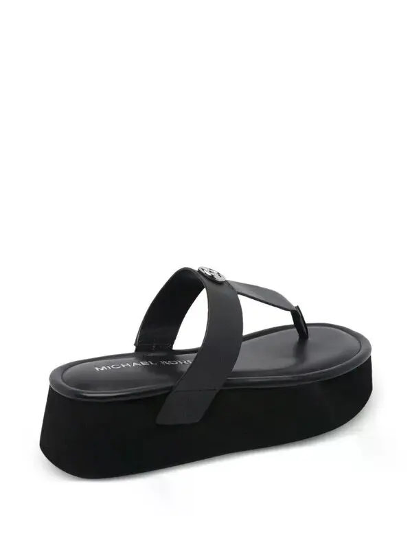 Michael Kors Logo-detail Platform Sandals - Black