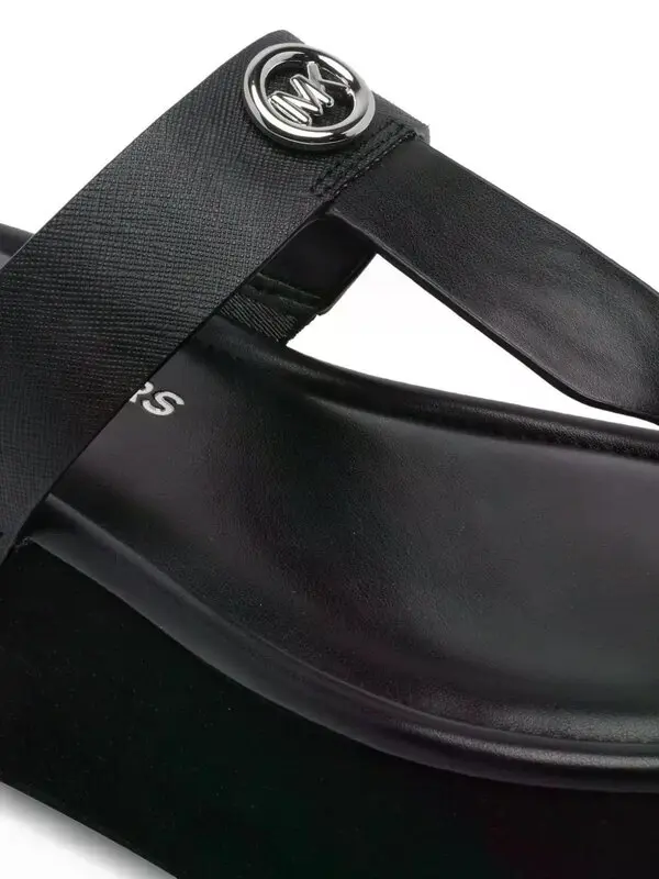Michael Kors Logo-detail Platform Sandals - Black