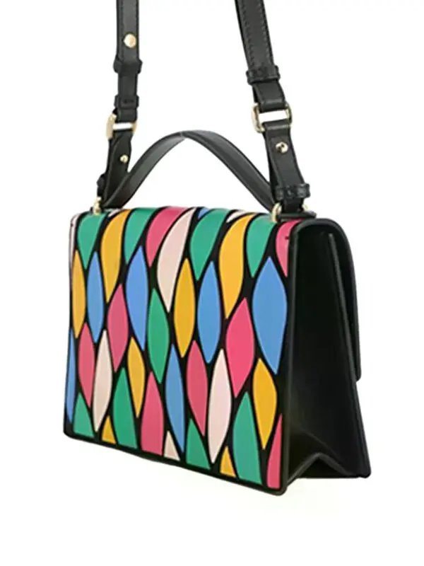 FERRAGAMO Leather Gancini Patchwork Aileen Satchel