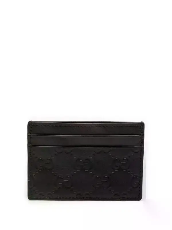 Gucci 2000-2015 Guccissima Card Holder - Black