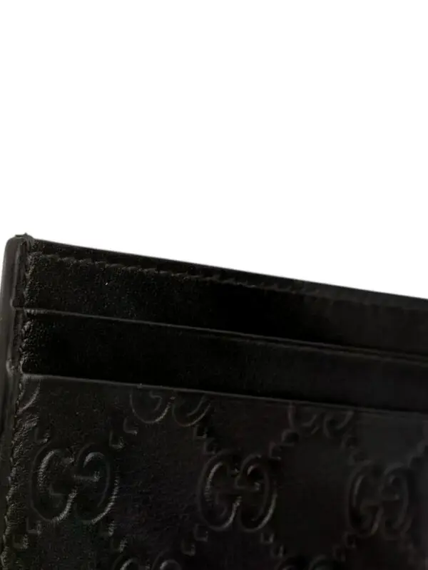 Gucci 2000-2015 Guccissima Card Holder - Black