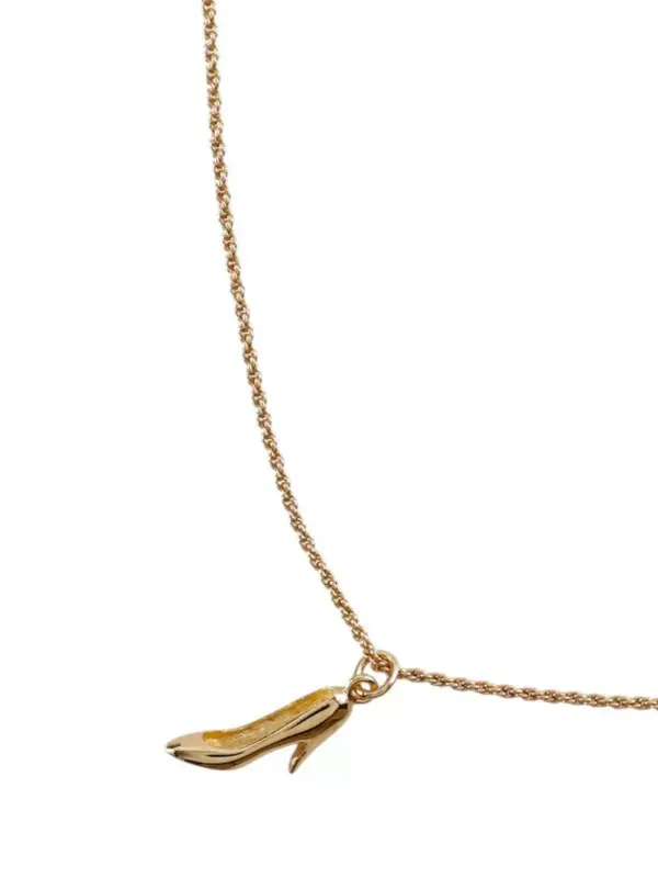 Dior Plated Pump Heel Pendant Necklace - Gold