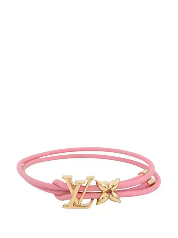 LOUIS VUITTON Leather Bloom Bracelet Costume Bracelet - Pink