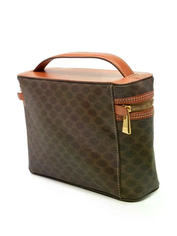 Celine 20th Century Macadam Coated Canvas Vanity Bag