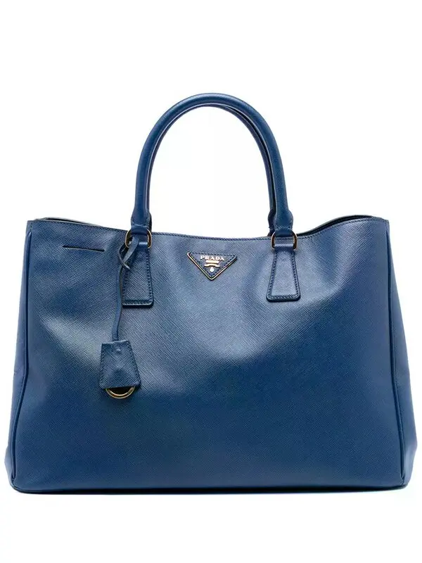 Prada Large Saffiano Lux Galleria Satchel - Blue