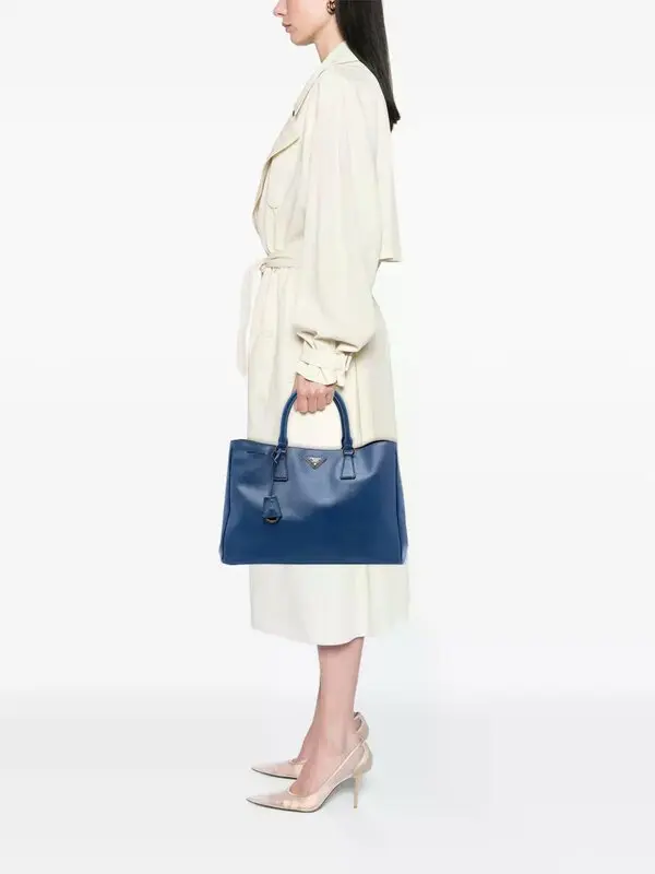 Prada Large Saffiano Lux Galleria Satchel - Blue
