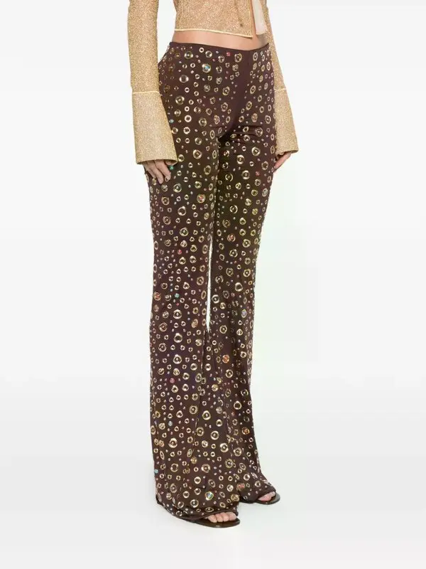 Oseree Embellished Flared Trousers