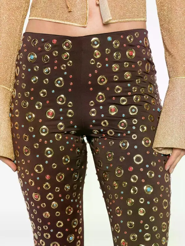 Oseree Embellished Flared Trousers