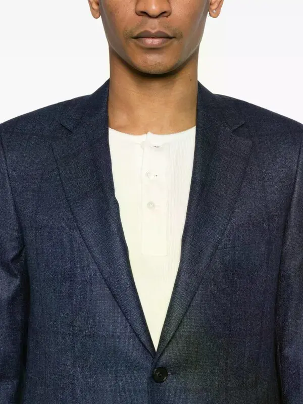 Canali Check Pattern Blazer