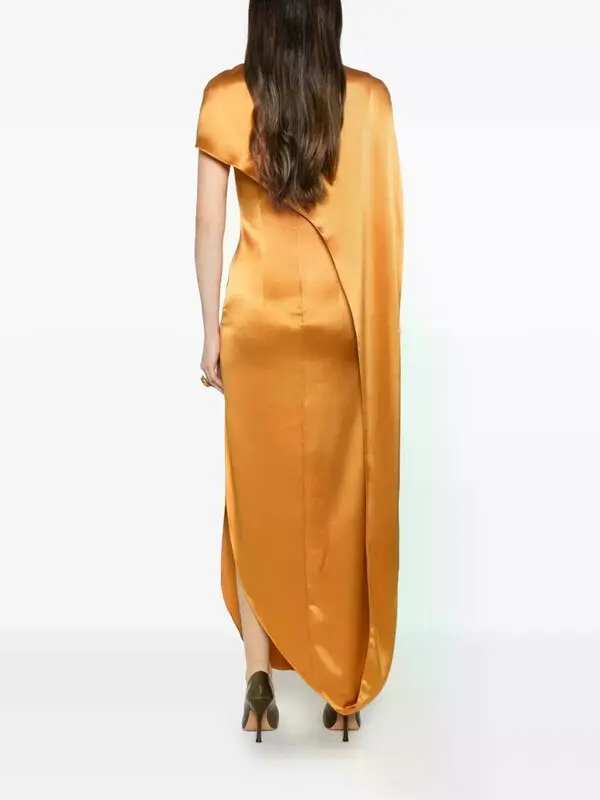 galvan orange dress Galvan Mirage Halterneck Dress
