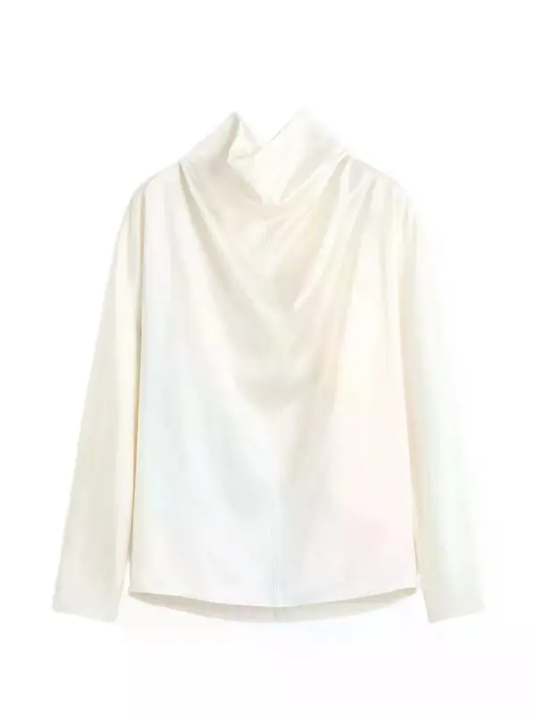 TOTEME Draped Cowl-neck Blouse - White