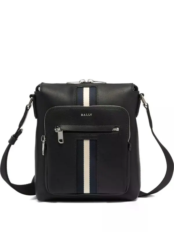 Bally Leather Messenger Bag - Black