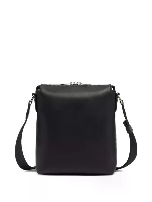 Bally Leather Messenger Bag - Black