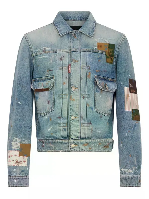 Dsquared2 Manifesto Wash Rebel Jean Jacket - Blue