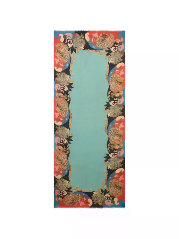 Etro Floral Paisley Scarf - Blue