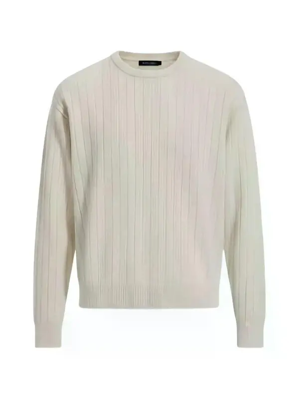 Eleventy Ribbed Knit Sweater - Neutrals