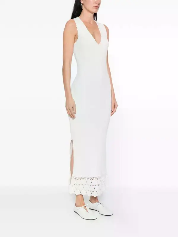 GANNI Crochet V-neck Dress