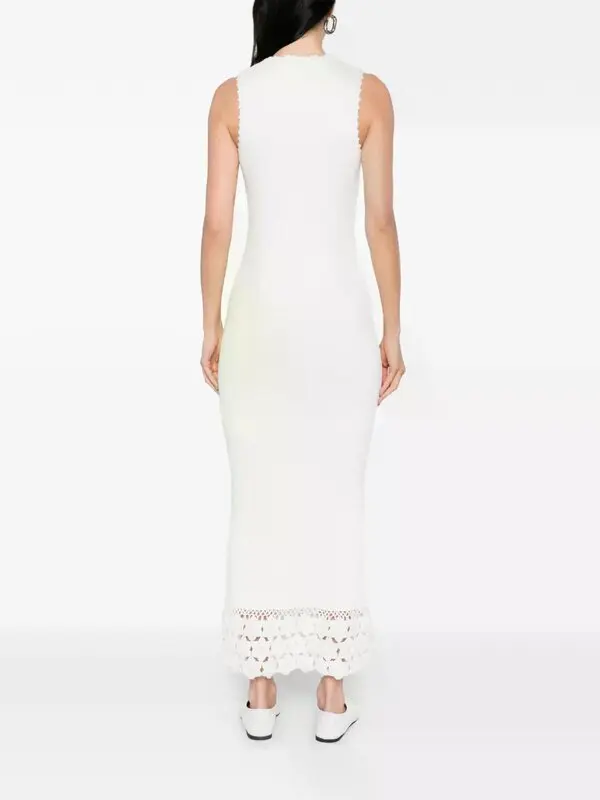 GANNI Crochet V-neck Dress