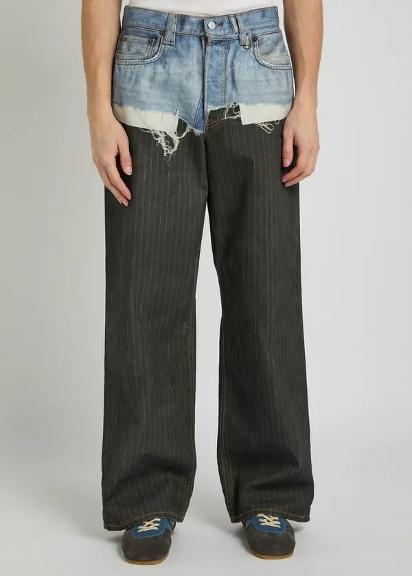 Acne Studios Pinstripe Wide-leg Jeans - Blue