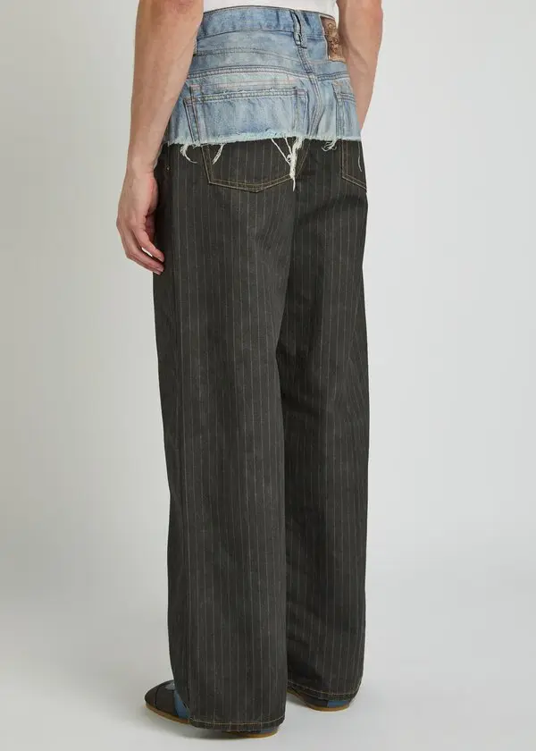 Acne Studios Pinstripe Wide-leg Jeans - Blue