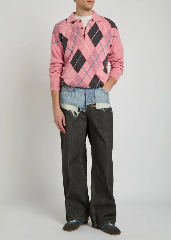 Acne Studios Pinstripe Wide-leg Jeans - Blue