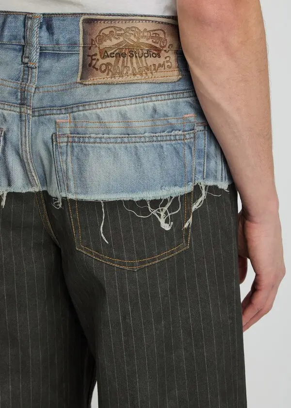 Acne Studios Pinstripe Wide-leg Jeans - Blue