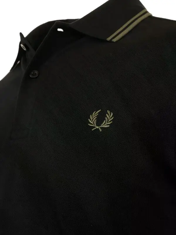 Fred Perry Logo-embroidered Polo Shirt - Black