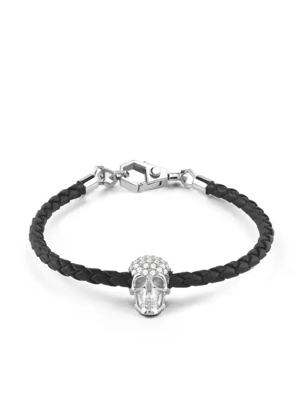 Philipp Plein Crystal Skull Bracelet - Silver
