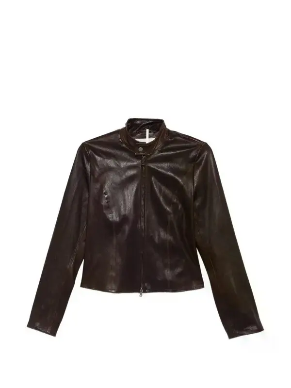 Nour Hammour Sigrid Leather Jacket - Brown