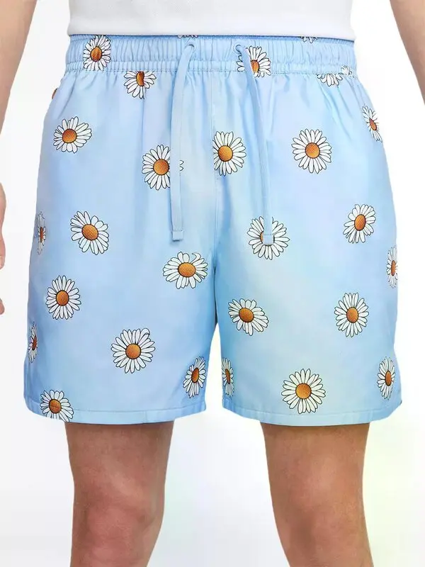 Nike Floral-print Shorts - Blue