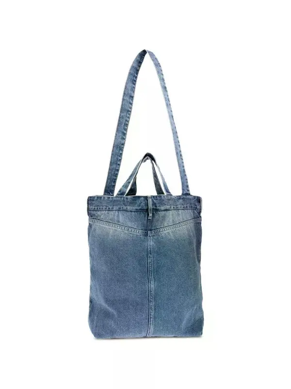 CARNE BOLLENTE Heart Patch Denim Tote Bag