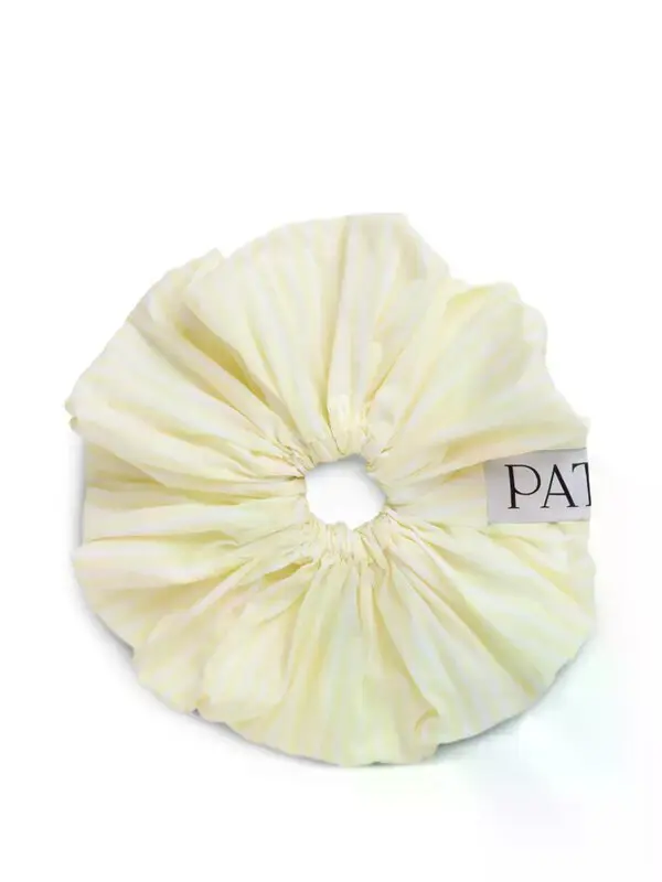 PATOU Striped Scrunchie - Yellow