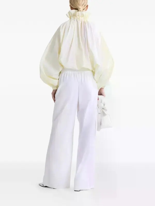 PATOU Striped Ruffled Top - Yellow