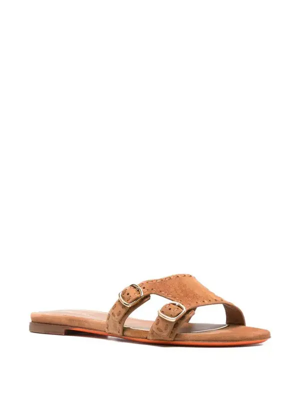 Santoni Buckle Detail Sandals - Brown