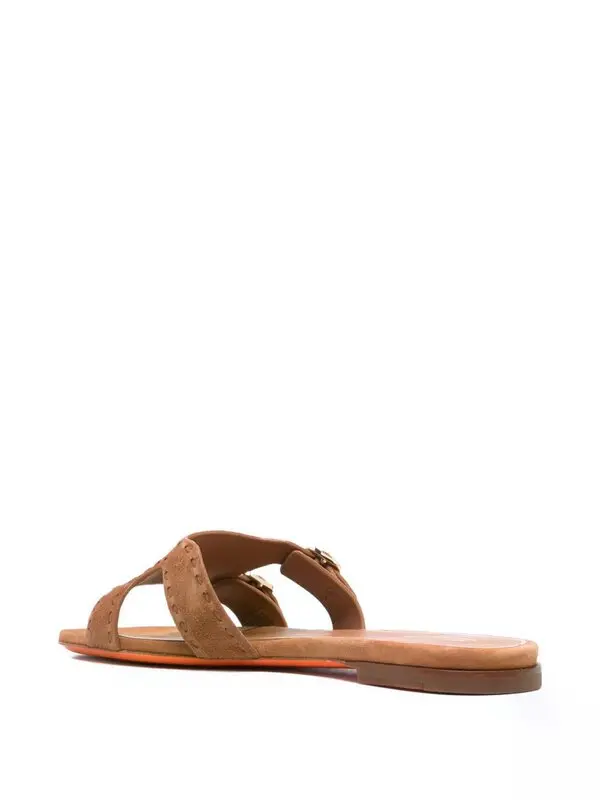 Santoni Buckle Detail Sandals - Brown