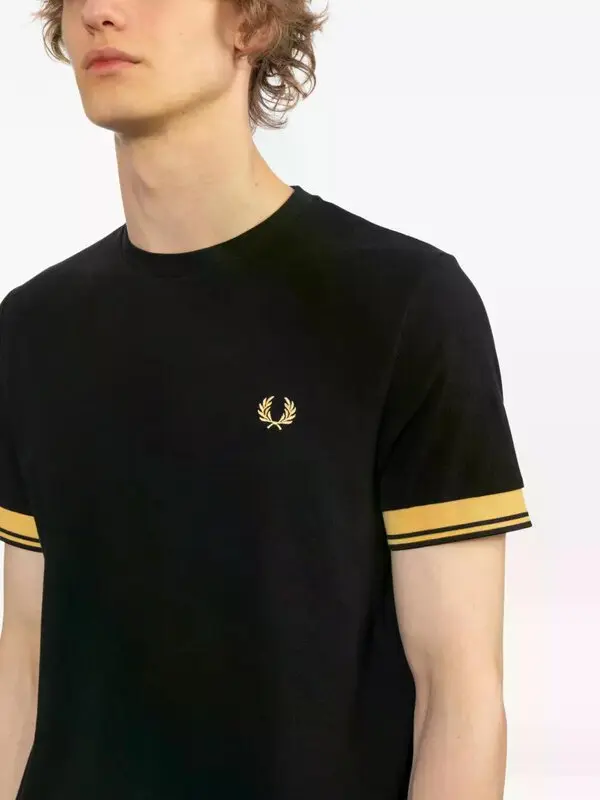 Fred Perry Striped-sleeve T-shirt