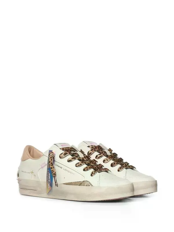 CRIME LONDON Sk8 Deluxe Sneakers With Animal Print Laces