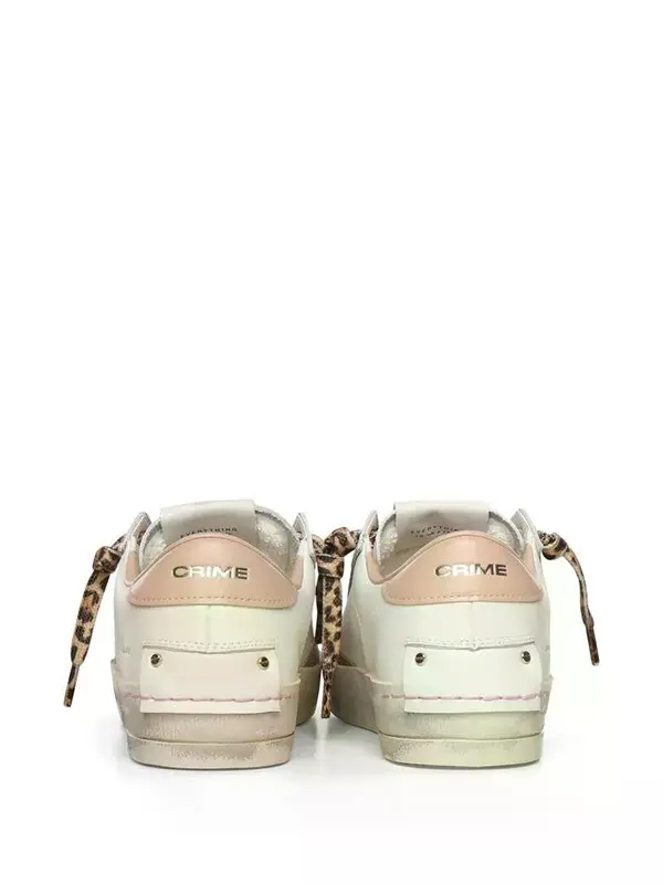 CRIME LONDON Sk8 Deluxe Sneakers With Animal Print Laces