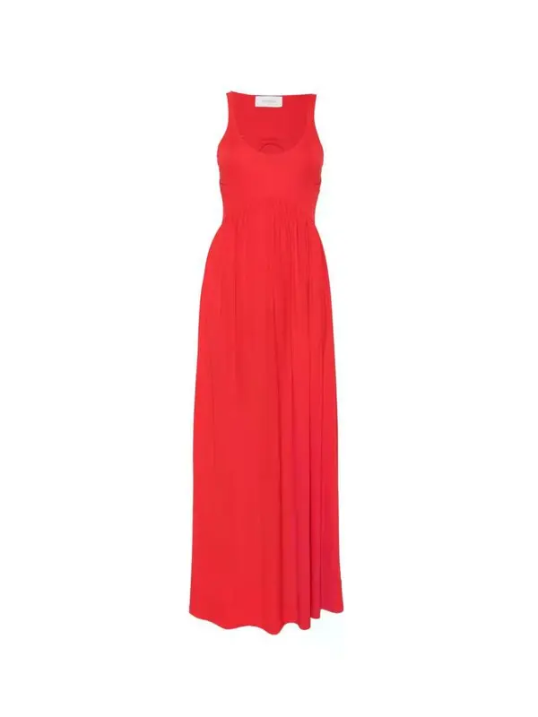 Sportmax Panino Scoop-neck Maxi Dress - Red