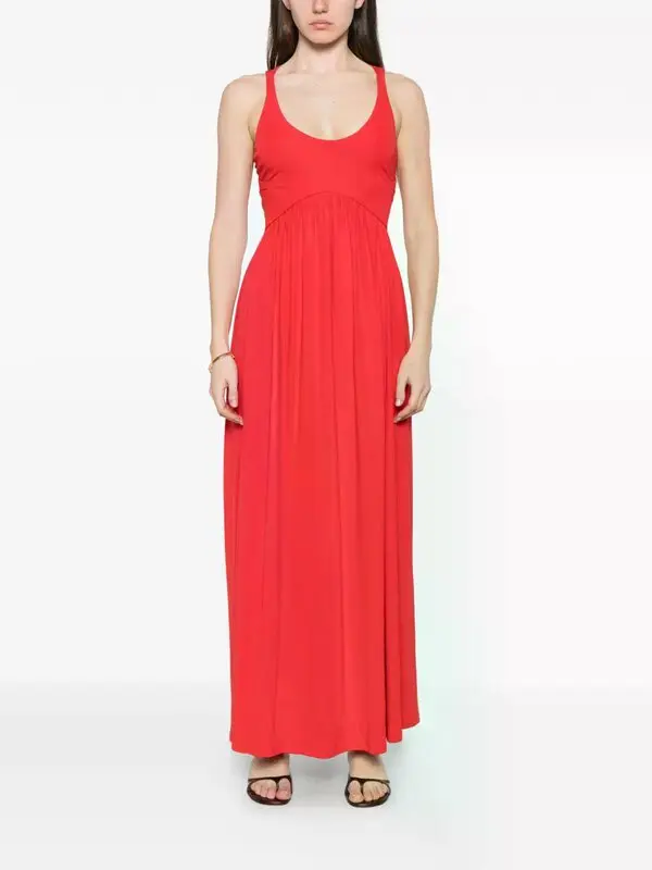 Sportmax Panino Scoop-neck Maxi Dress - Red