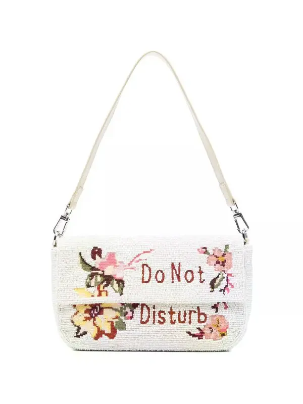 Staud Timmy Floral Beaded Shoulder Bag - White