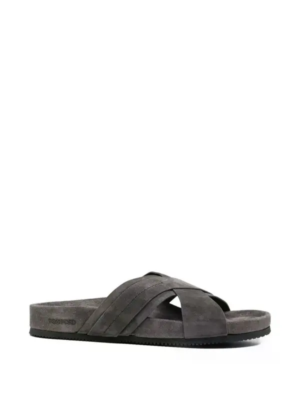 TOM FORD Crisscross Strap Sandals - Grey