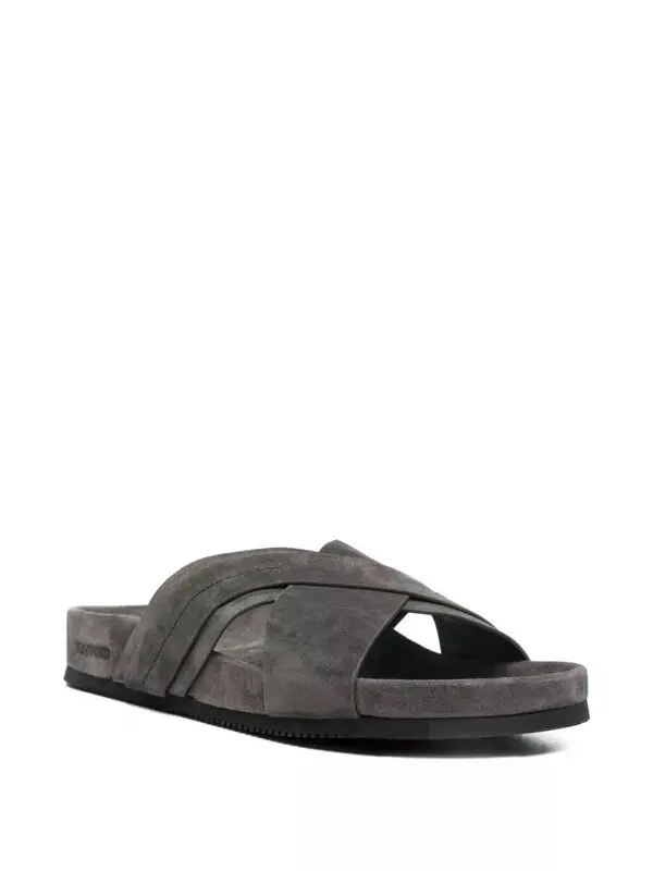 TOM FORD Crisscross Strap Sandals - Grey