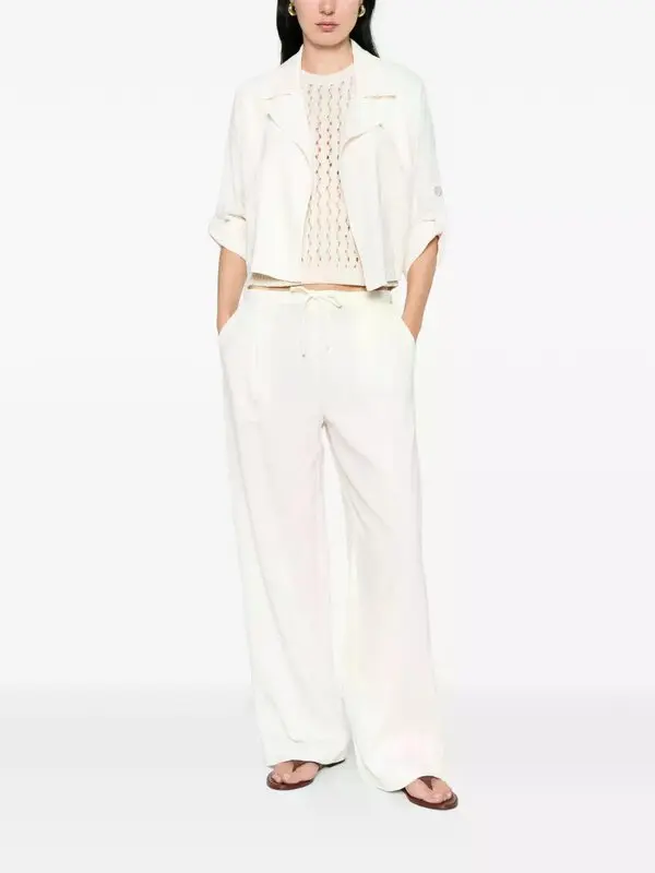 MONOCHROME Turn-up Sleeve Drawstring Jacket